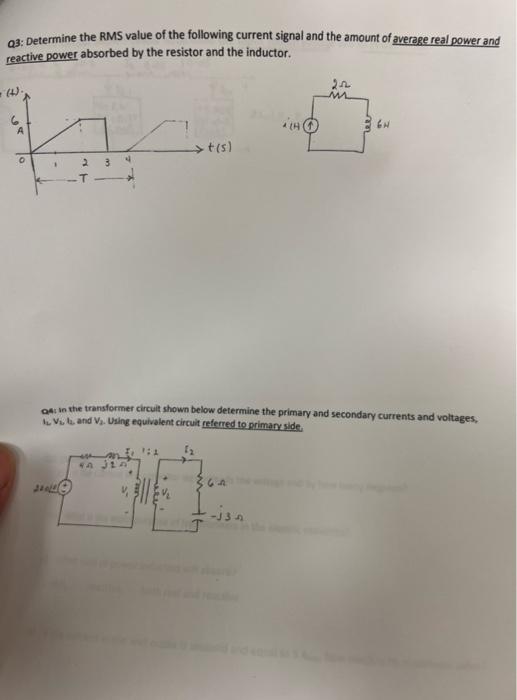 Solved Q3: Determine the RMS value of the following current | Chegg.com