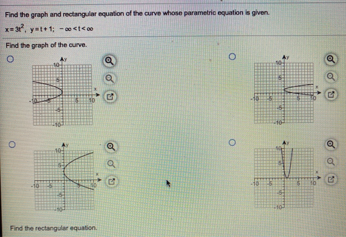 Solved Find the graph and rectangular equation of the curve | Chegg.com