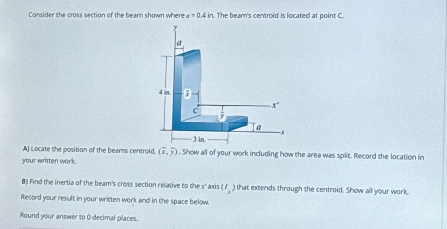 Consider the cross section of the beam shown where | Chegg.com