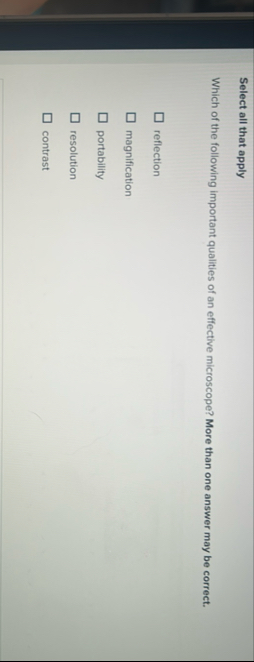Solved Select all that applyWhich of the following important | Chegg.com
