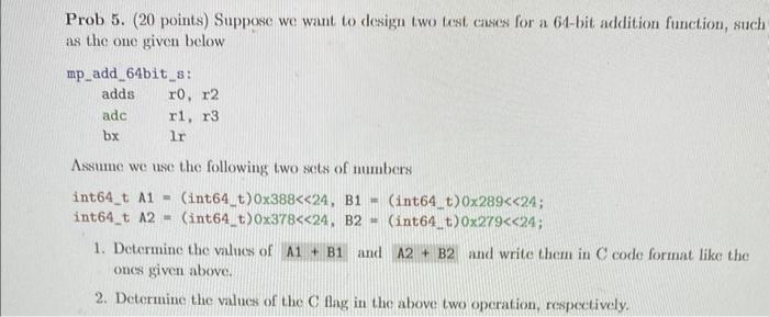 Prob 5 20 Points Suppose We Want To Design Two 