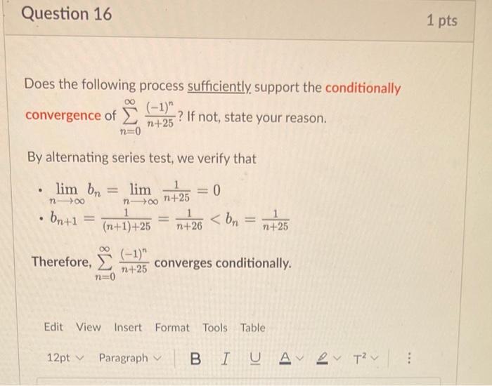 Solved Does the following process sufficiently support the | Chegg.com