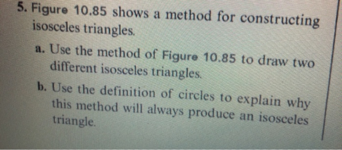 Solved 5. Figure 10.85 shows a method for constructing | Chegg.com