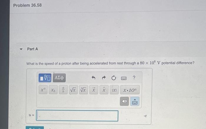 Solved What is the speed of a proton after being accelerated | Chegg.com