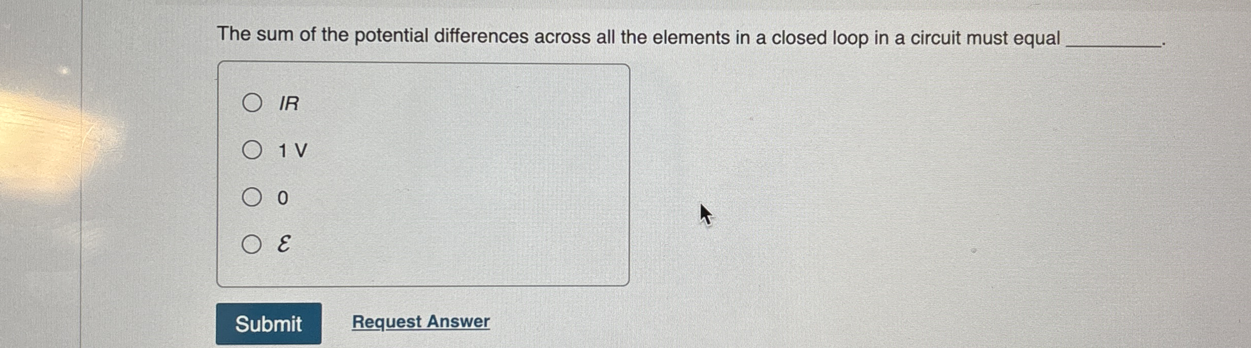 Solved The sum of the potential differences across all the | Chegg.com