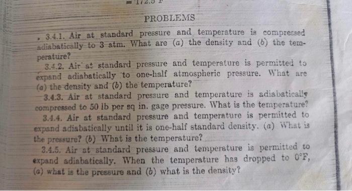 Solved 3.4.1. Air at standard pressure and temperature is | Chegg.com