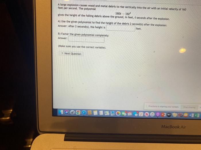 Solved A large explosion causes wood and metal debris to | Chegg.com