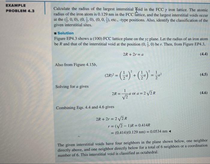 Solved 4.39 In Example Problem 4.3, if a carbon atom | Chegg.com