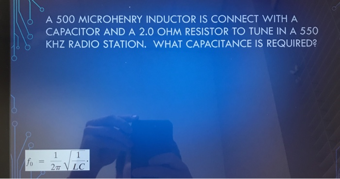 Solved 1 A 500 MICROHENRY INDUCTOR IS CONNECT WITH A | Chegg.com