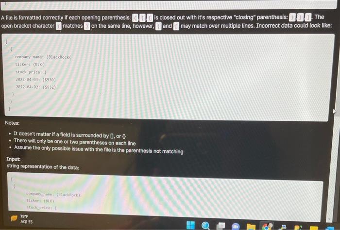Solved Document Format Verifier Programming challenge | Chegg.com