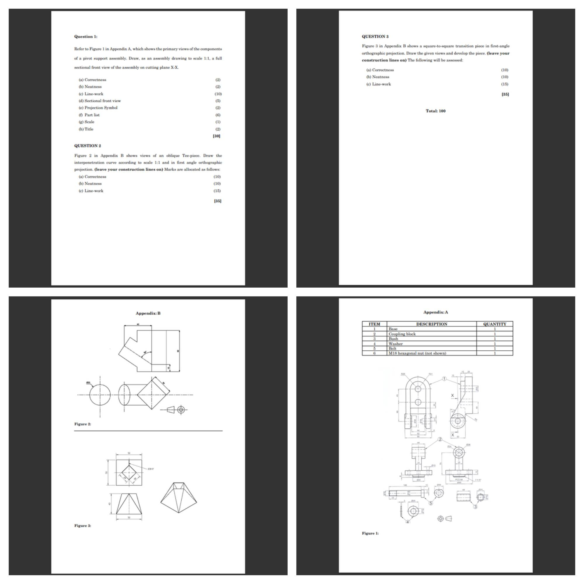Solved (10) (10) (15) [35] ﻿Total: 100 ﻿Appendix: A | Chegg.com