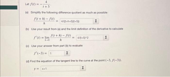 Solved Let F T 4 T 5 A Simplify The Following