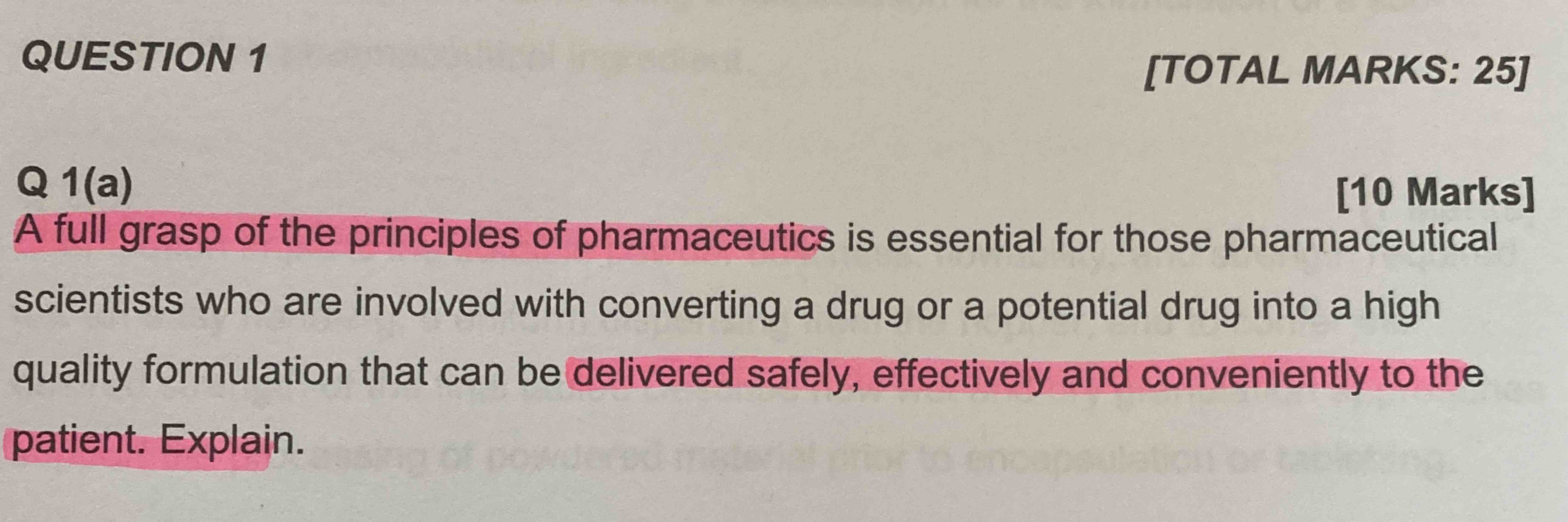 Solved QUESTION 1[TOTAL MARKS: 25]Q 1(a)[10 ﻿Marks]A full | Chegg.com