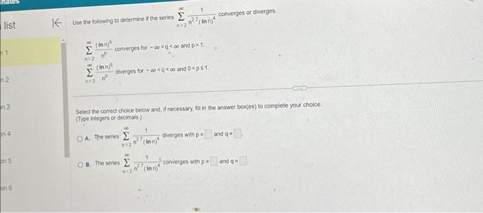 Solved Use the Direct Comparison Test to determine whether | Chegg.com