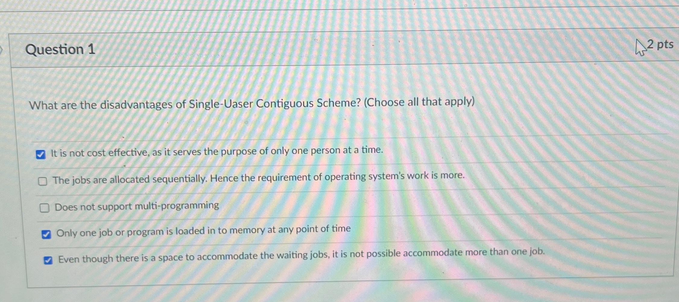 Solved Question 12 ﻿ptsWhat are the disadvantages of | Chegg.com