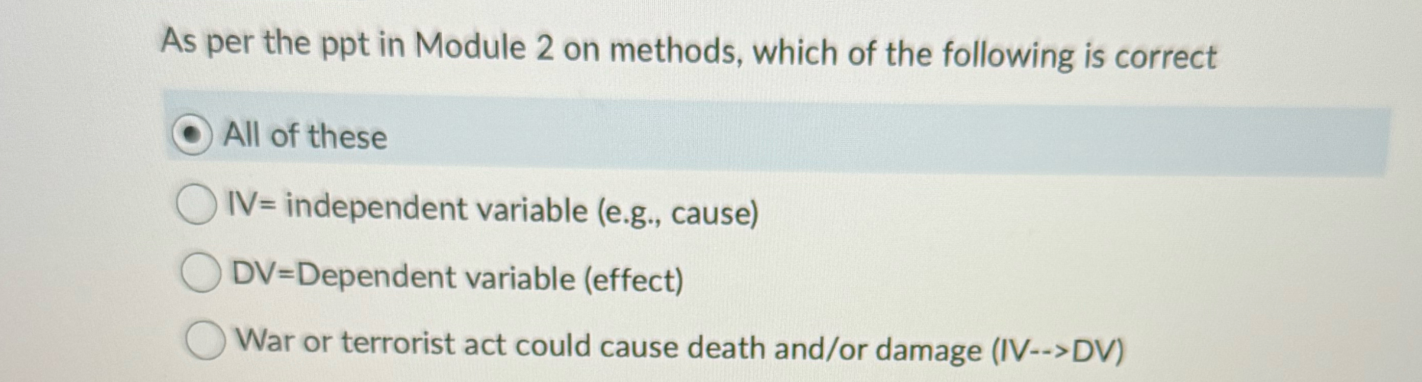 Solved As per the ppt in Module 2 ﻿on methods, which of the | Chegg.com