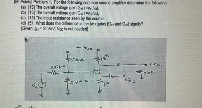 Solved [50 Points] Problem 1. For the following common | Chegg.com