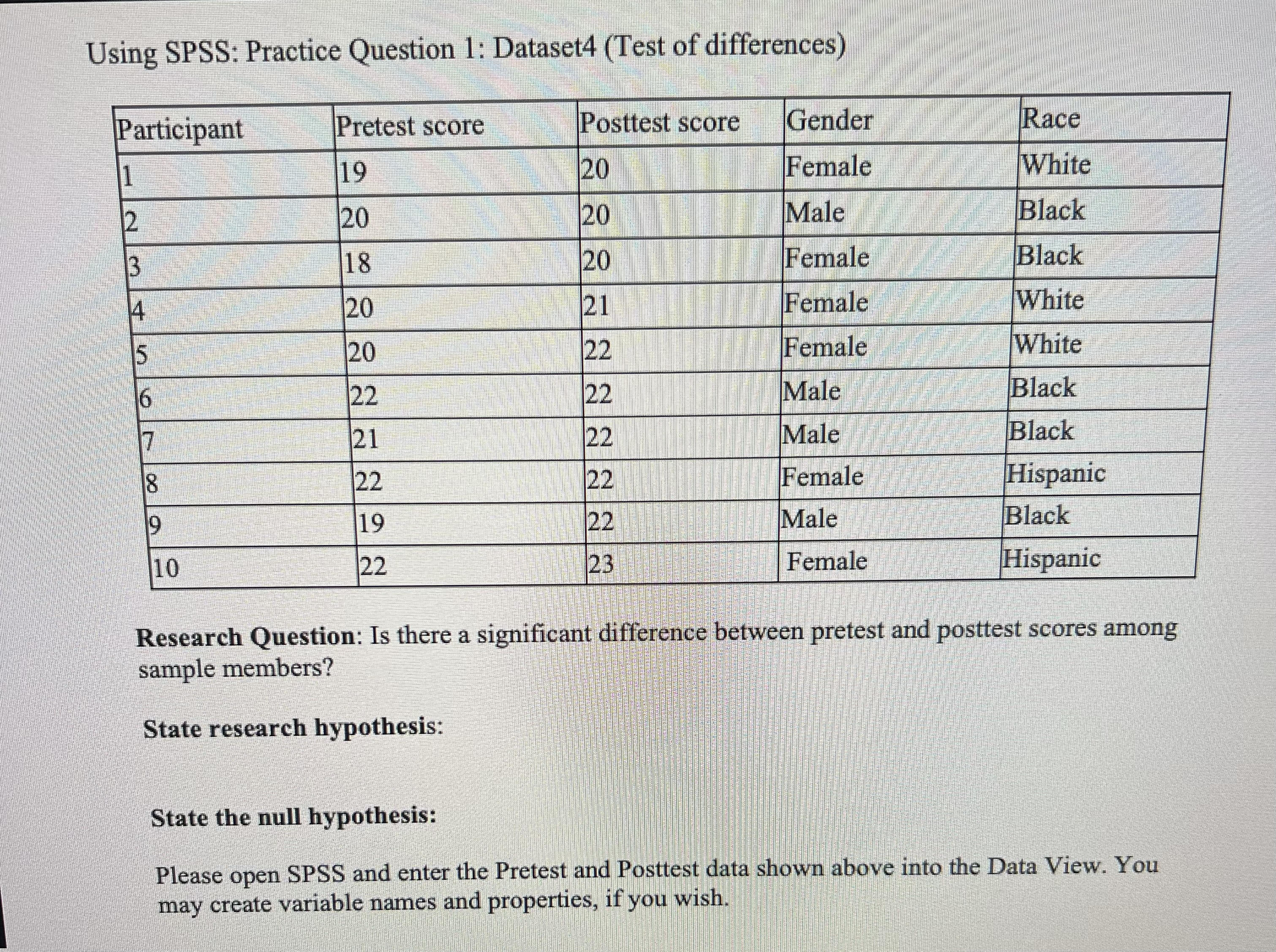 Solved (1) ﻿﻿What is the mean or average difference between | Chegg.com