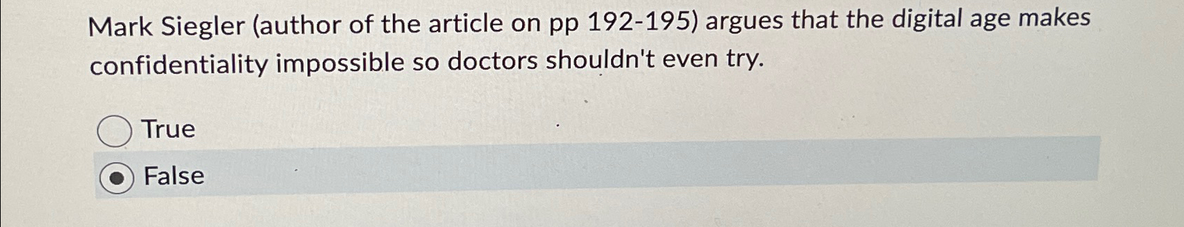 Solved Mark Siegler (author of the article on pp 192-195) | Chegg.com