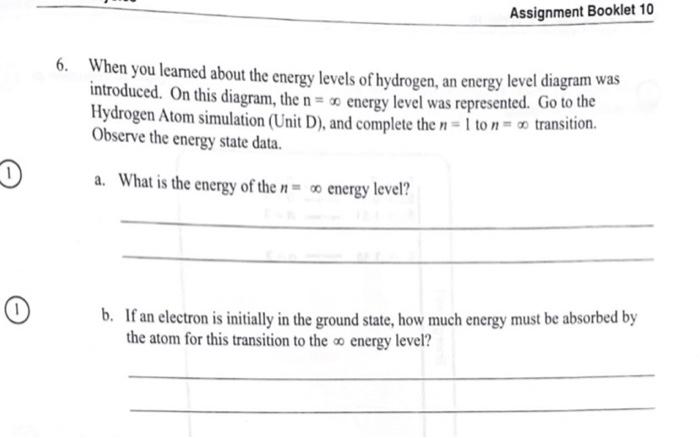 Solved Assignment Booklet 10 6. When you leamed about the | Chegg.com
