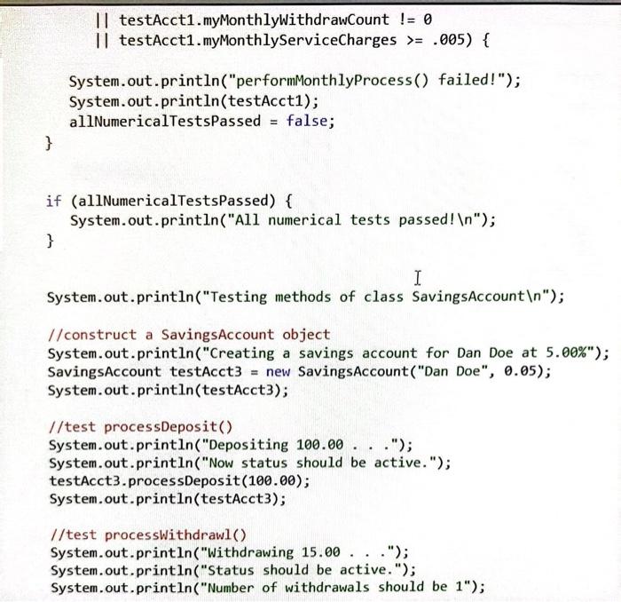 Solved 1. BankAccount.java public class BankAccount \{ | Chegg.com