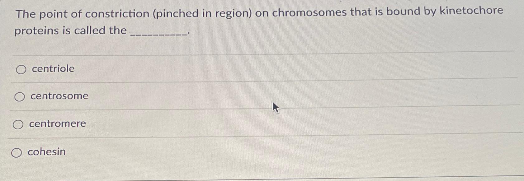 Solved The point of constriction (pinched in region) ﻿on | Chegg.com