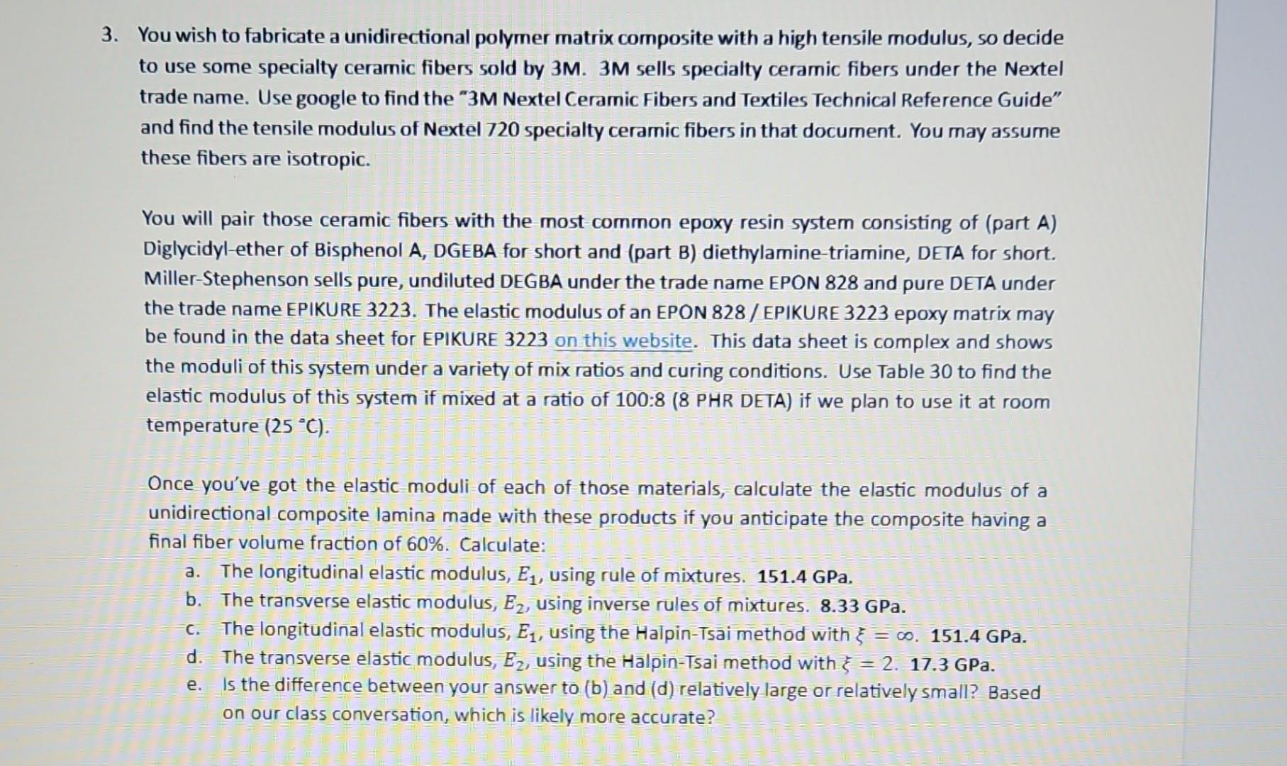 Solved Calculate the shear modulus, G12, of a unidirectional | Chegg.com