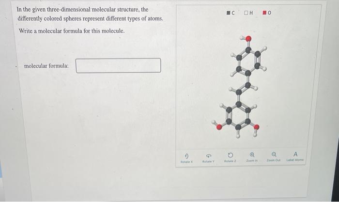 Solved IC ОН HO In the given three-dimensional molecular | Chegg.com