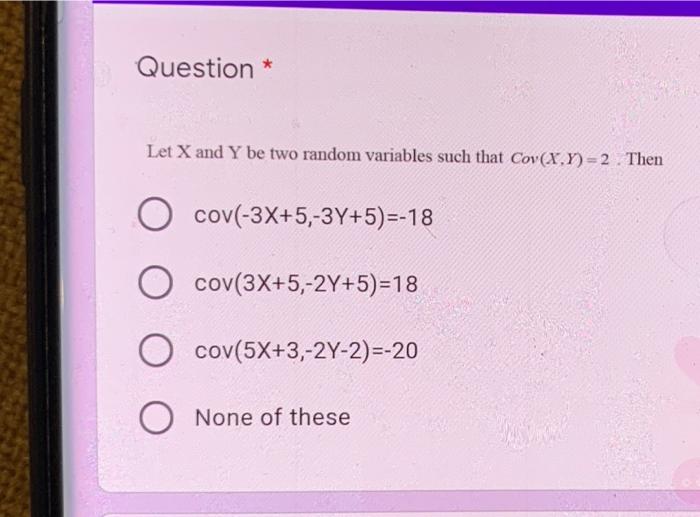 Solved Question Let X And Y Be Two Random Variables Such 
