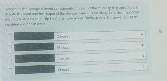 Solved Betermine the storage element corresponding to each | Chegg.com