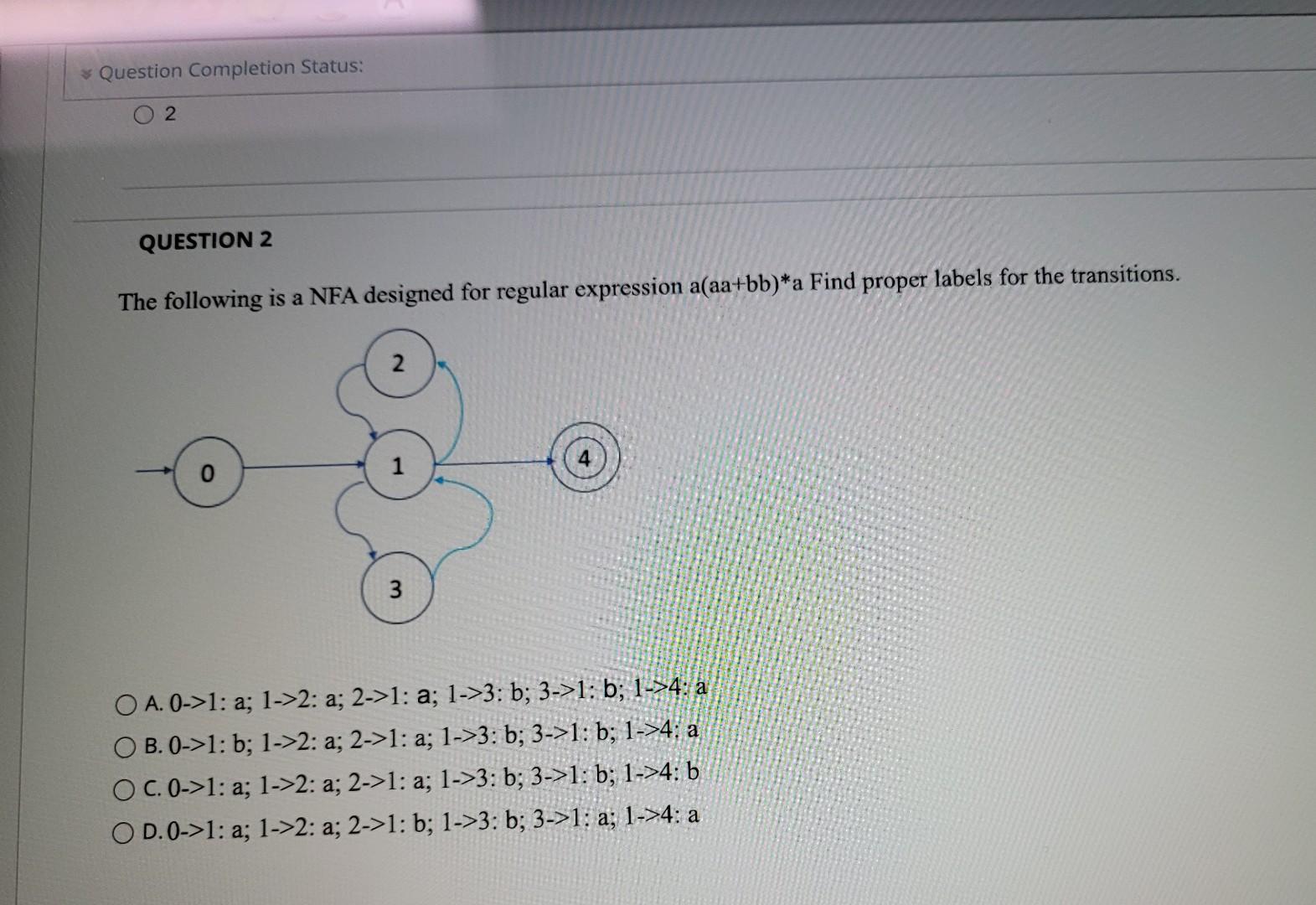 Solved The following is a NFA designed for regular | Chegg.com