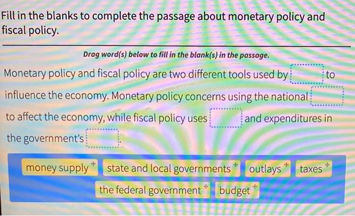 Solved Fill in the blanks to complete the passage about | Chegg.com