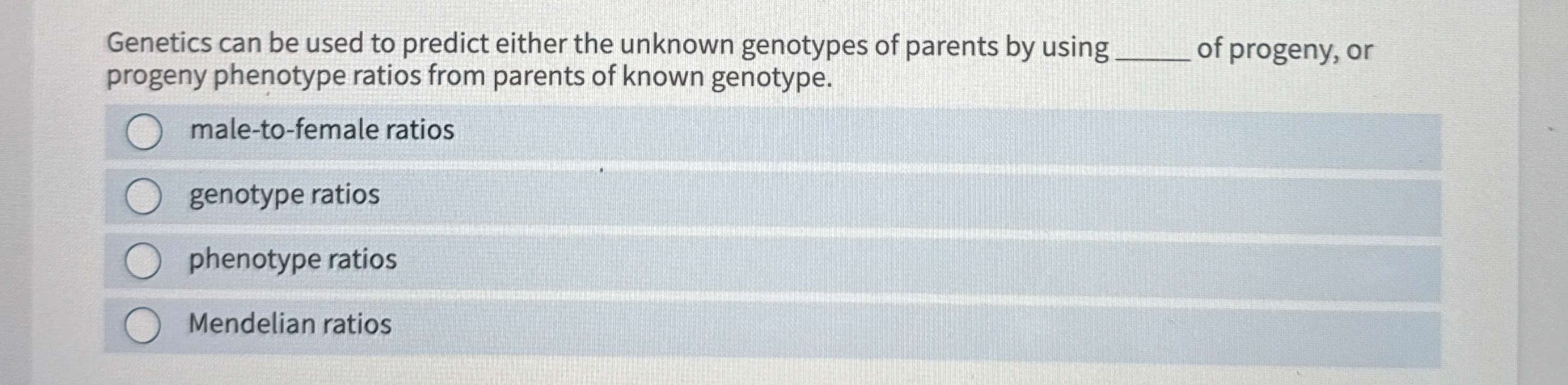 Solved Genetics can be used to predict either the unknown | Chegg.com