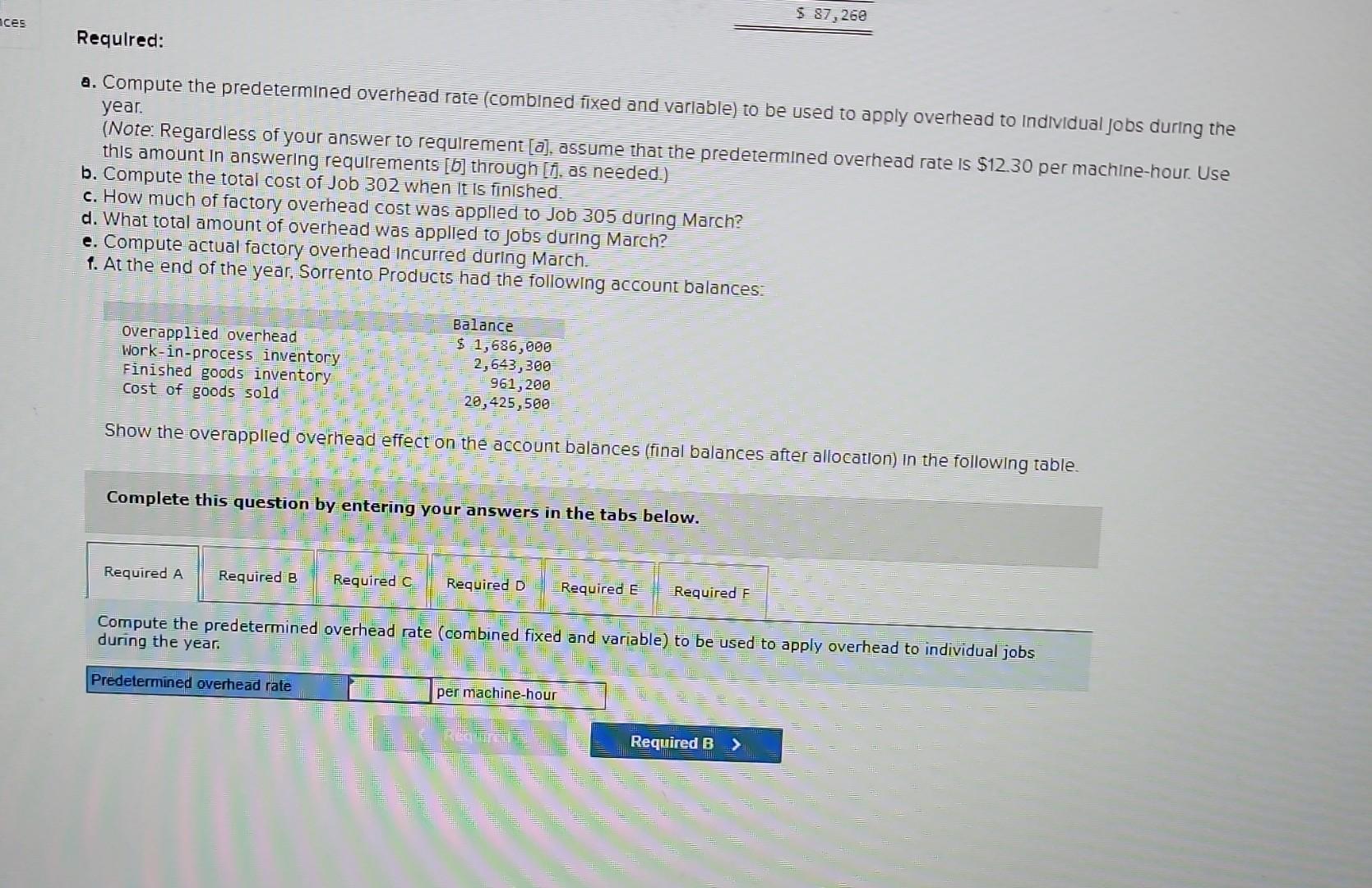 Solved a. Compute the predetermined overhead rate (combined | Chegg.com
