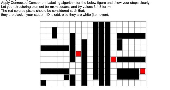 Solved Apply Connected Component Labeling Algorithm For The