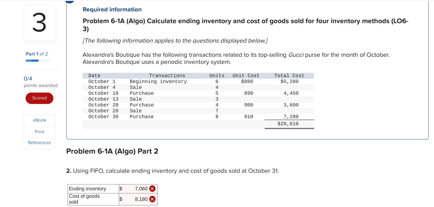 Solved Required informationProblem 6-1A (Algo) ﻿Calculate | Chegg.com