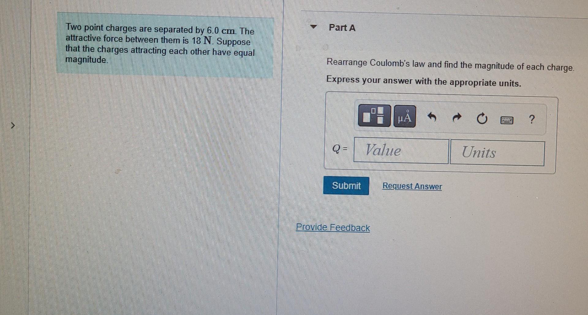 Solved Two point charges are separated by 6.0 cm. The Part A | Chegg.com