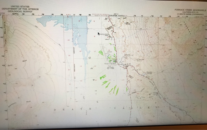 Solved Using the Furnace Creek topographic map, find the | Chegg.com