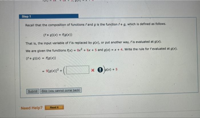 Solved Recall that the composition of functions f and g is | Chegg.com