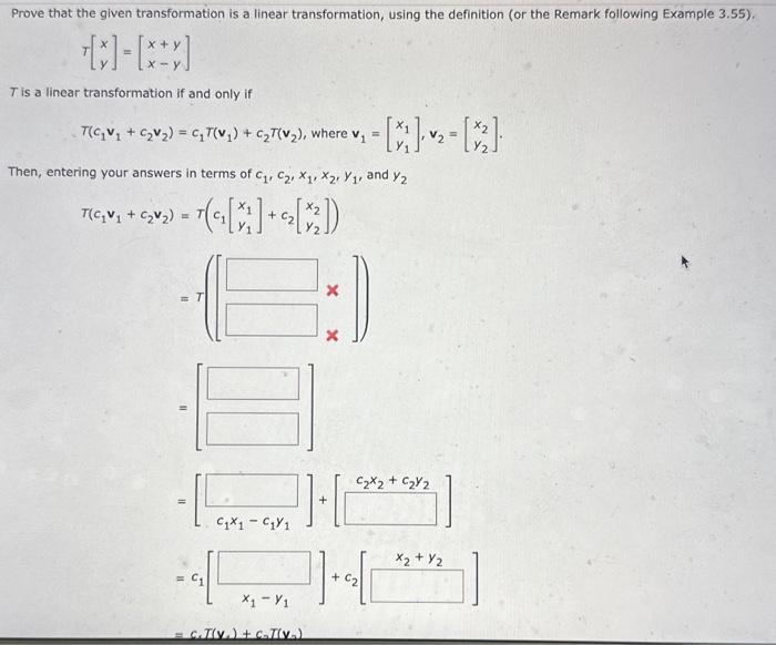 Solved Prove that the given transformation is a linear | Chegg.com