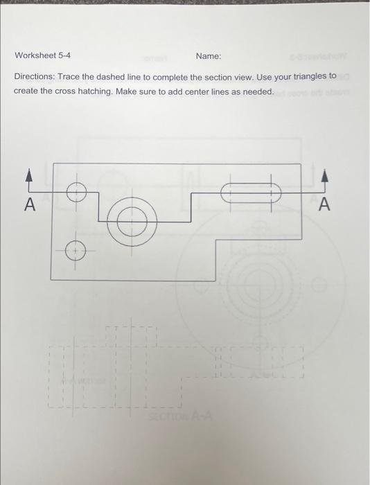Solved Directions: Trace the dashed line to complete the | Chegg.com