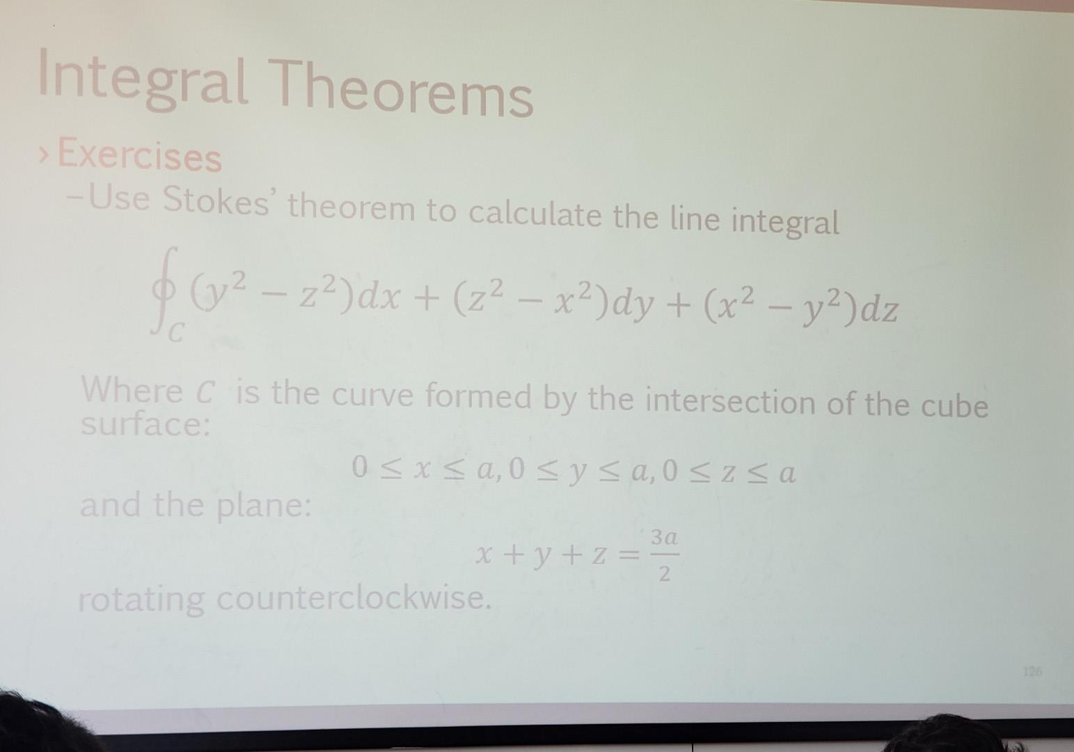 Integral Theorems > Exercises - Use Stokes theorem to | Chegg.com