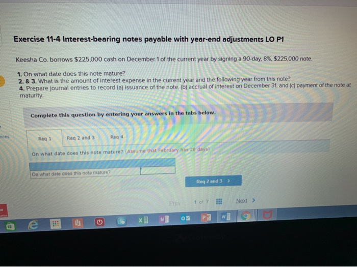 Solved Exercise 11-4 Interest-bearing notes payable with | Chegg.com