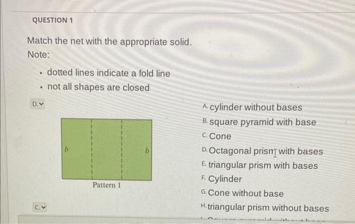Solved Match the net with the appropriate solid. Note: - | Chegg.com
