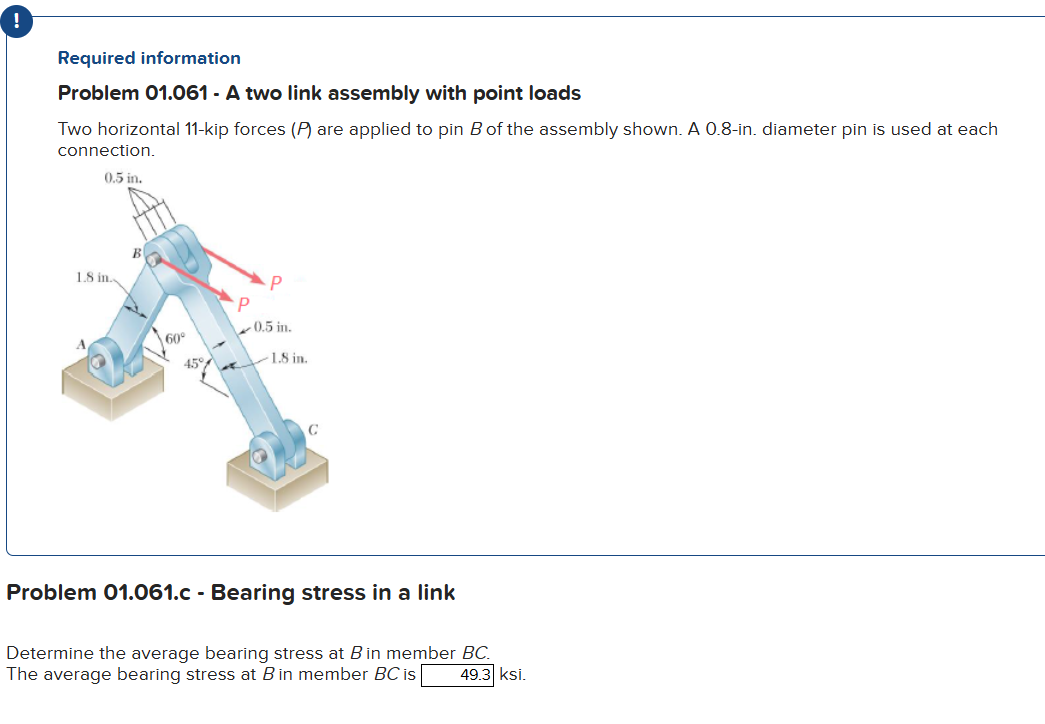 Solved Required information Problem 01.061 - ﻿A two link | Chegg.com
