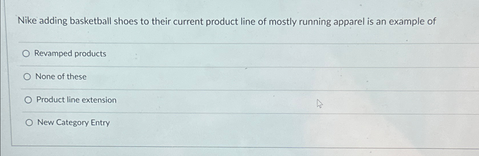 Solved Nike adding basketball shoes to their current product | Chegg.com