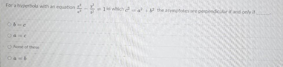 Solved In solving word problems involving ellipses, the most | Chegg.com