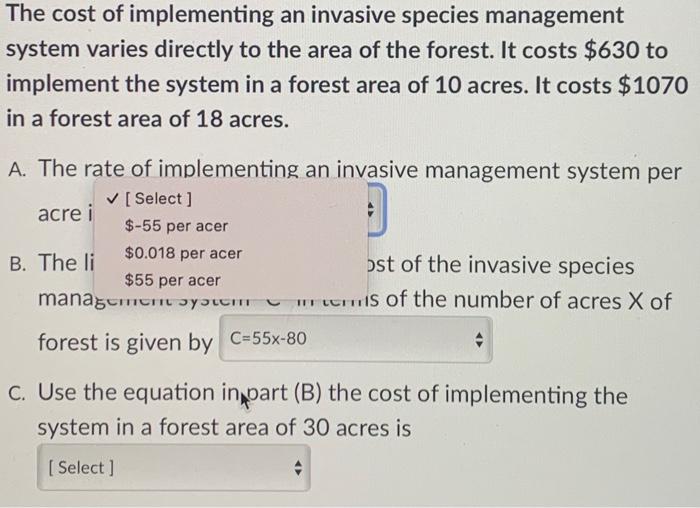 Invasive Species Multiple Choice Question