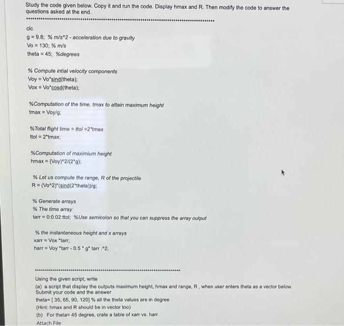 Solved Study the code given below. Copy it and run the code. | Chegg.com