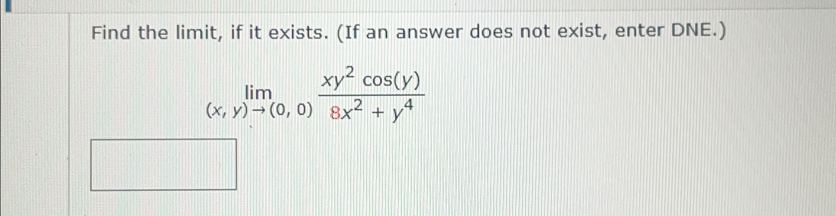 Solved Find the limit, ﻿if it exists. (If an answer does not | Chegg.com
